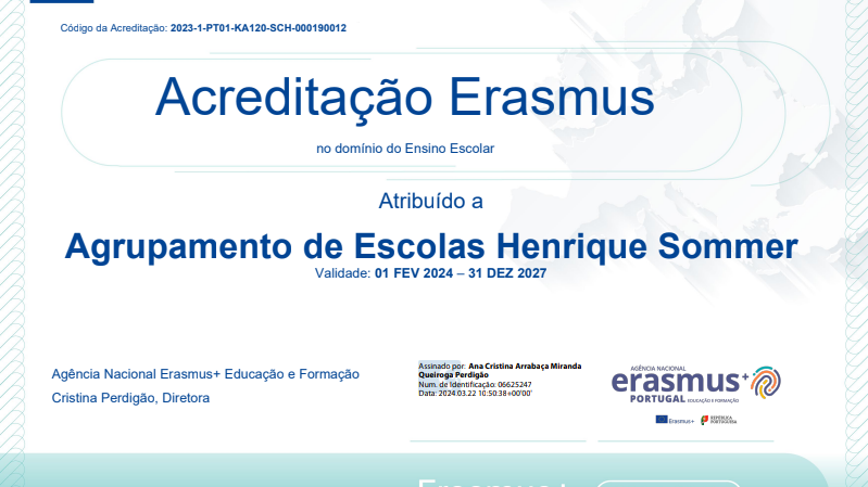 Erasmus+ AEHS – AE Henrique Sommer